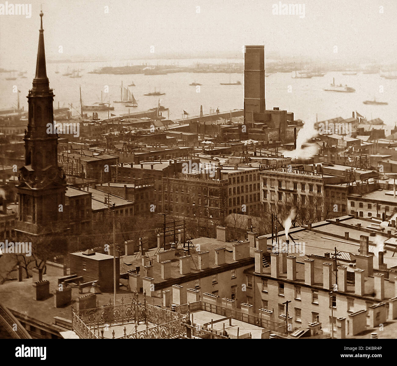 New york panorama 1900's hi-res stock photography and images - Alamy