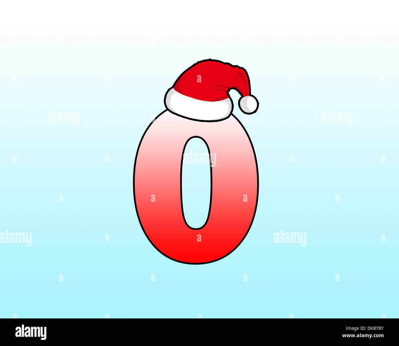 Number zero design by wearing a Santa hat Stock Photo - Alamy