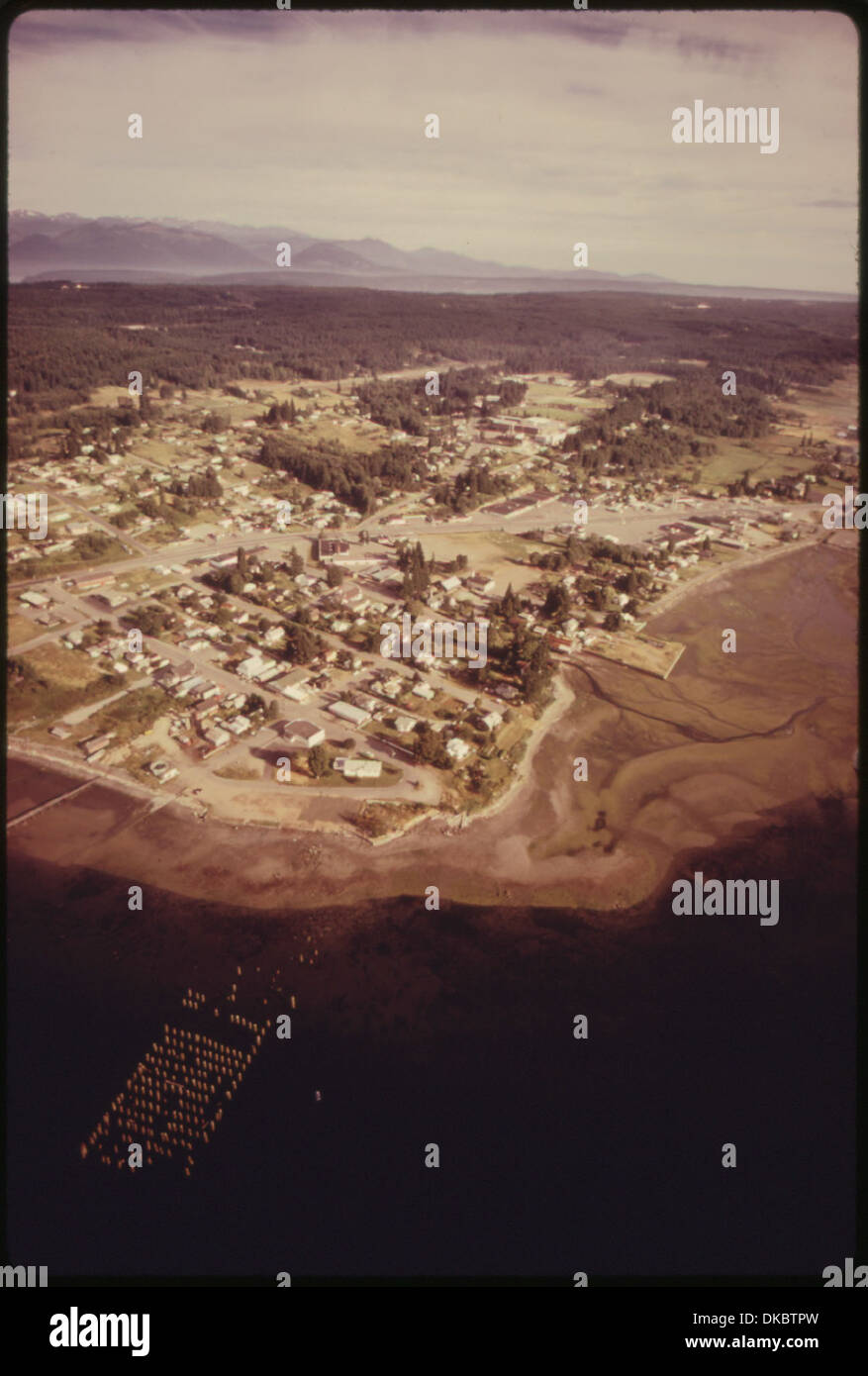 This aerial view depicts the town of Silverdale in Kitsap County. The ...