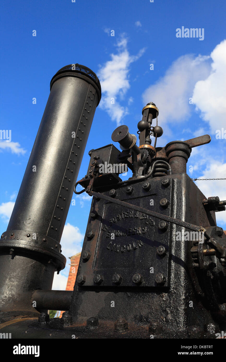 Funnel and centrifugal governor on a traction engine Stock Photo - Alamy