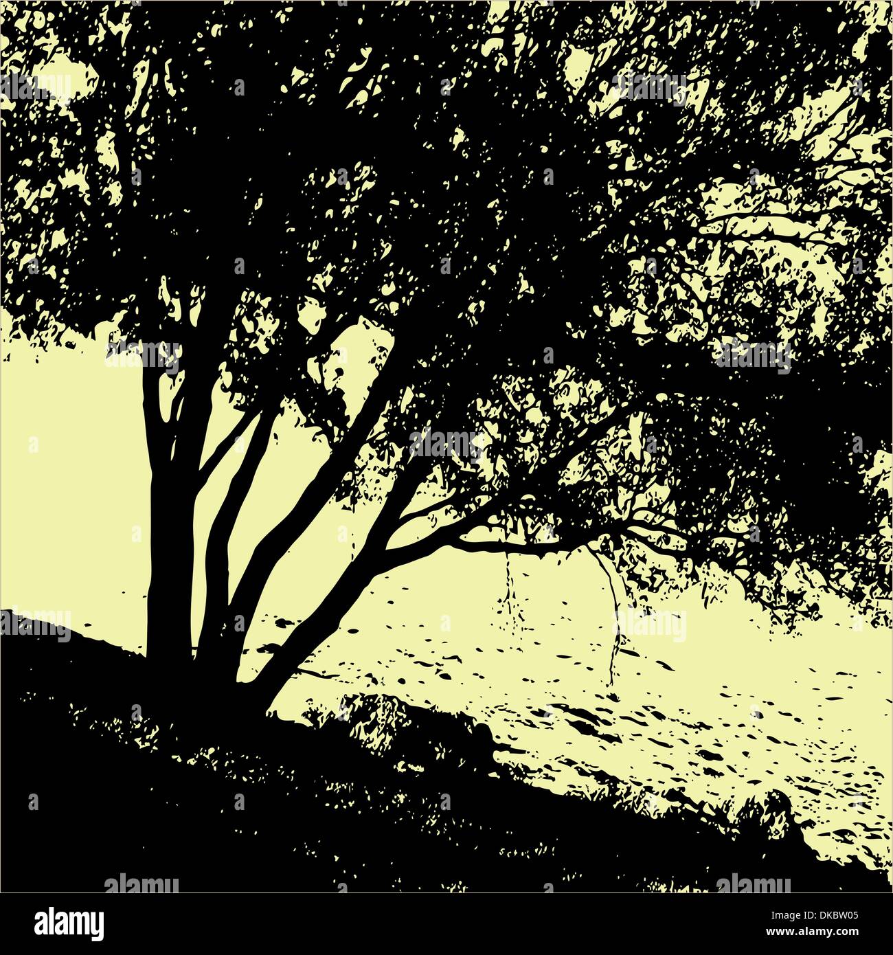 Old trees with new leaves Stock Vector Images - Alamy