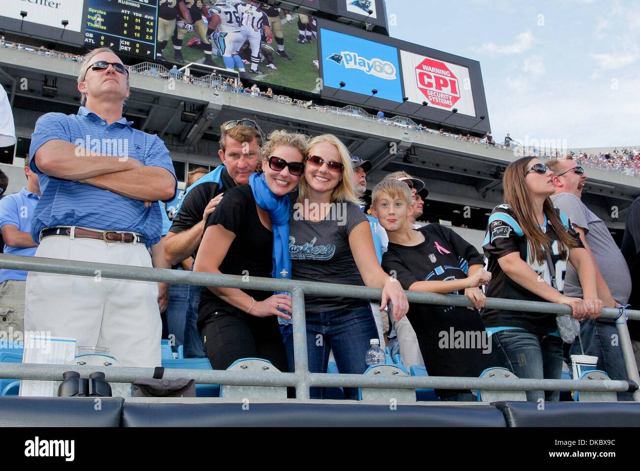 Oct. 9, 2011 - Charlotte, North Carolina, U.S - Panthers fans celebrate ...