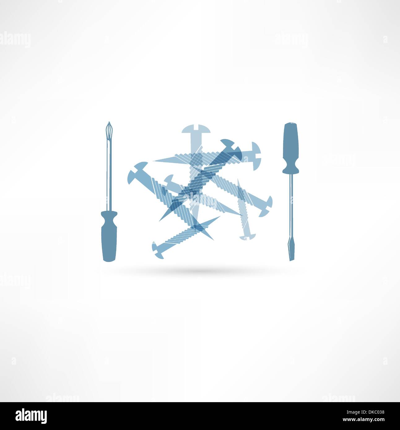 Screwdriver and screws .Repair Icon Stock Vector Image & Art - Alamy