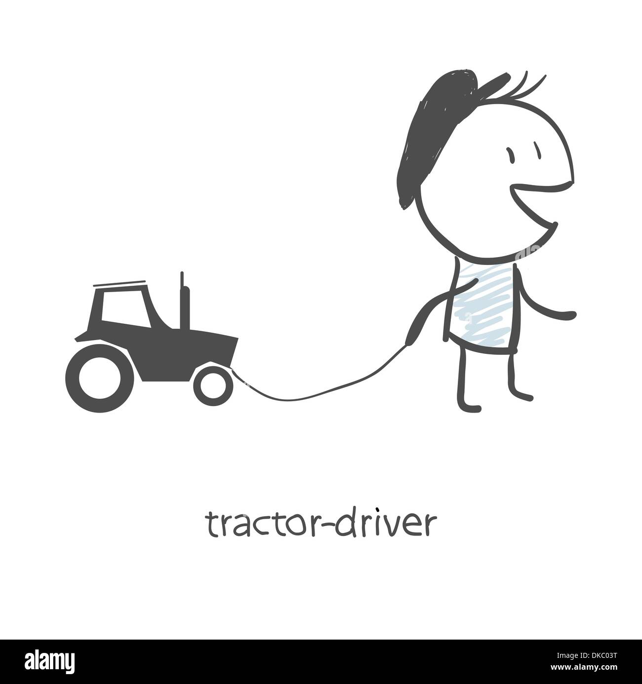 The driver of the tractor Stock Vector Image & Art - Alamy
