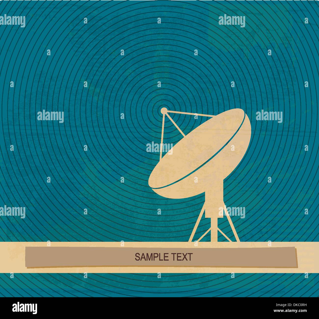 Radar translation. Satellite dishes antena. Retro poster Stock Vector ...