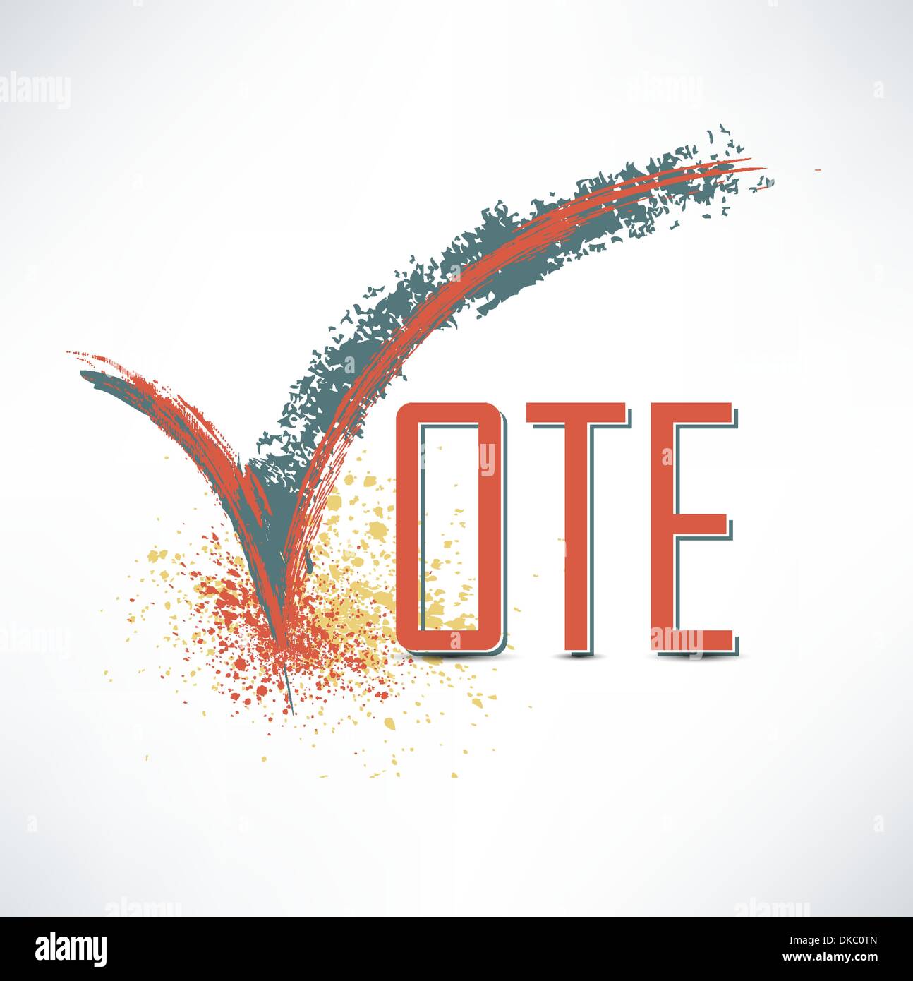 Vote text with check mark Stock Vector Image & Art - Alamy