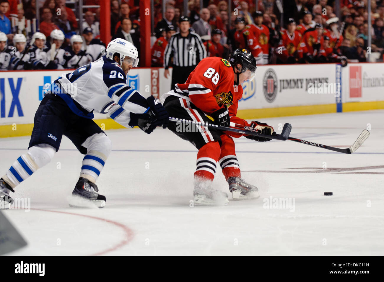Oct. 13, 2011 - Chicago, Illinois, U.S - Chicago center Patrick Kane ...
