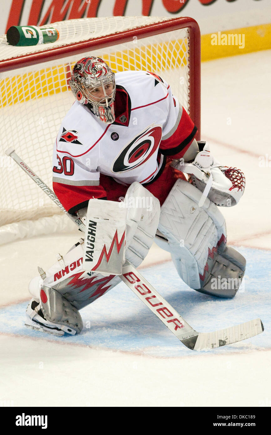 Oct. 14, 2011 - Buffalo, New York, U.S - Carolina Hurricanes goalie Cam ...