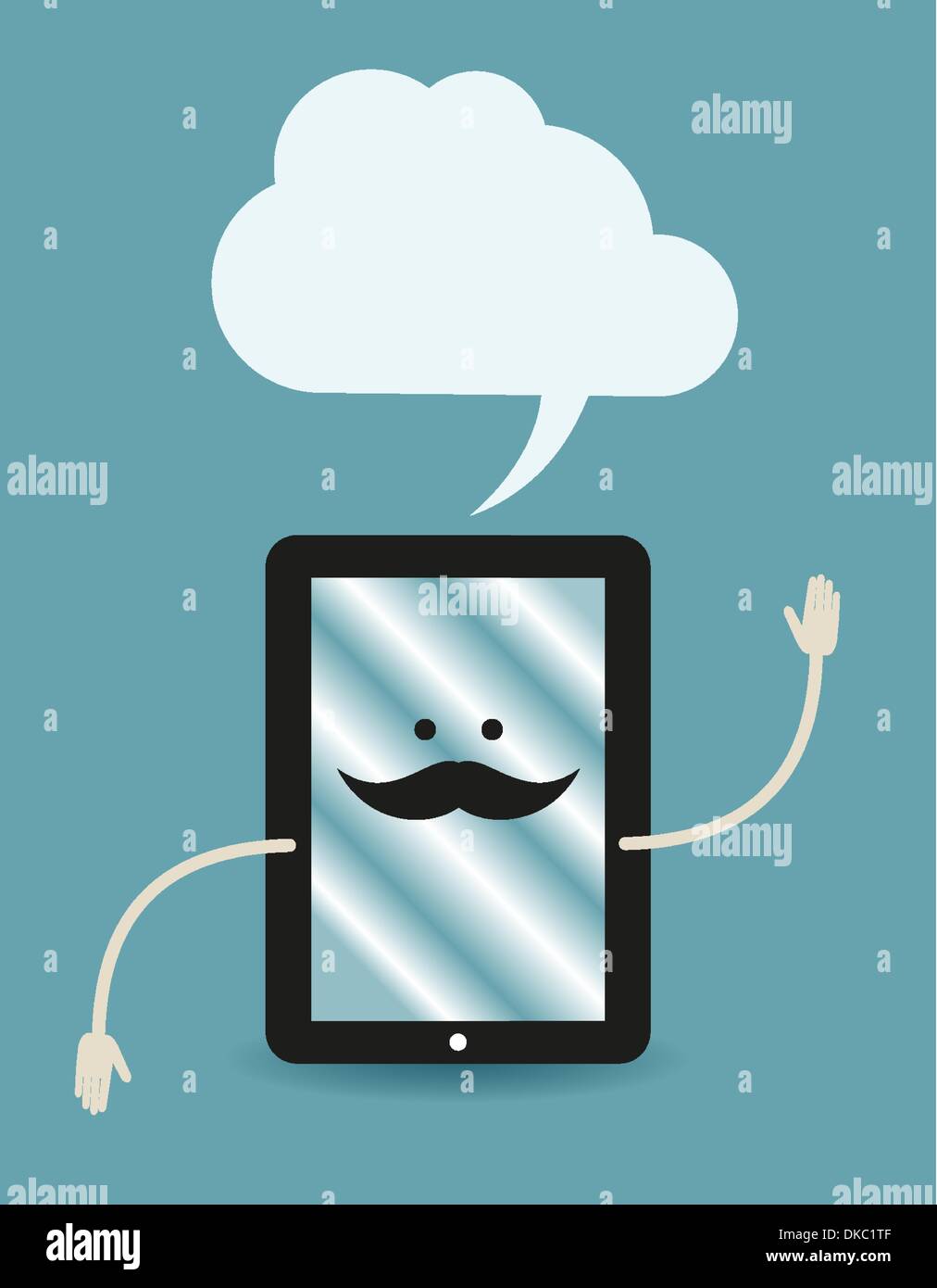 Flat advertising tablet display Stock Vector Images - Alamy