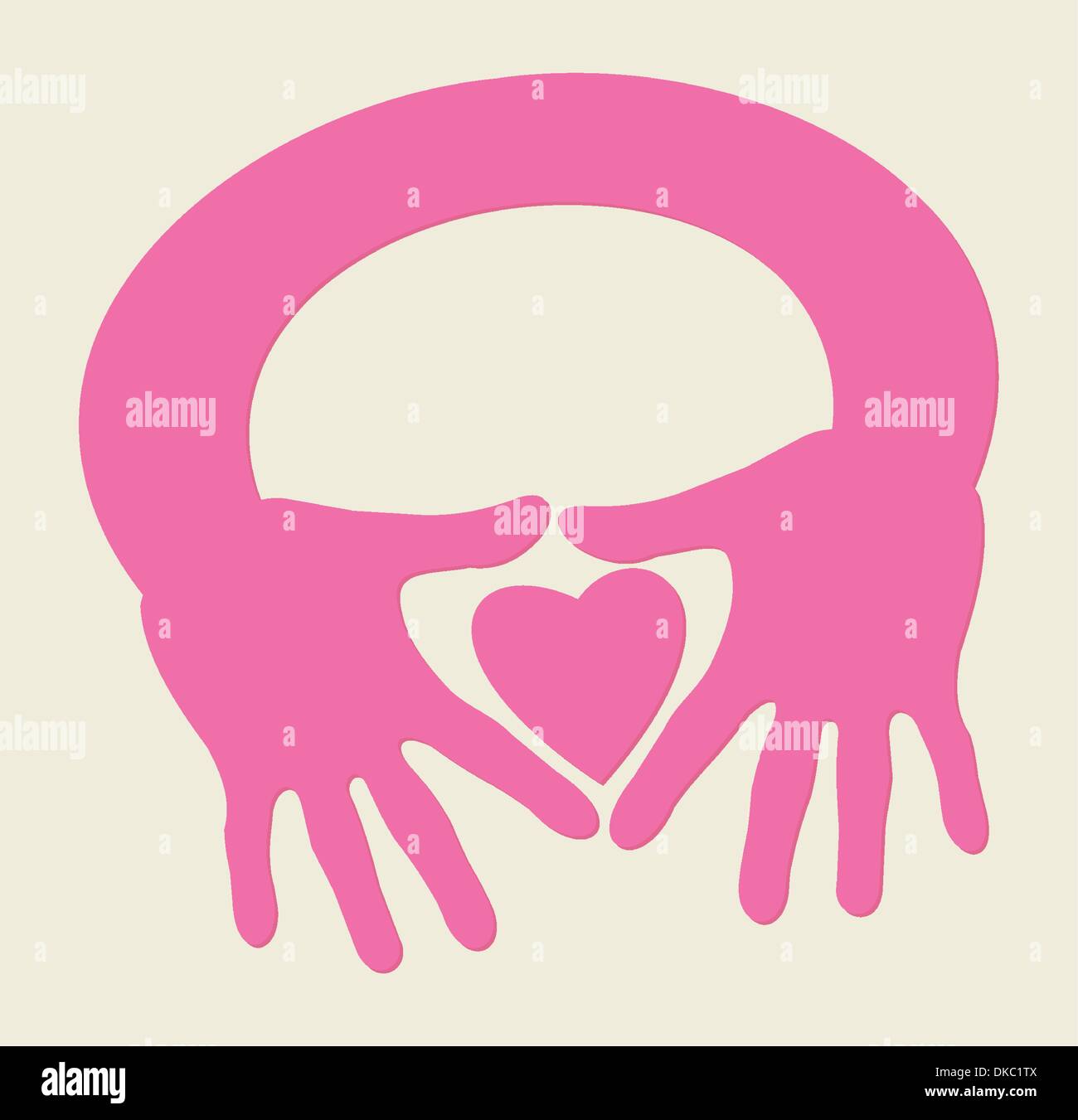Man showing heart symbol Stock Vector Images - Alamy