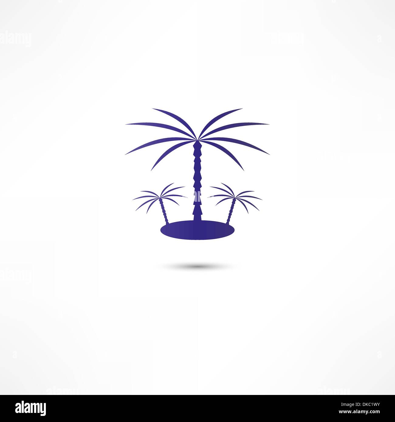 Blue palm tree clip art Stock Vector Images - Alamy