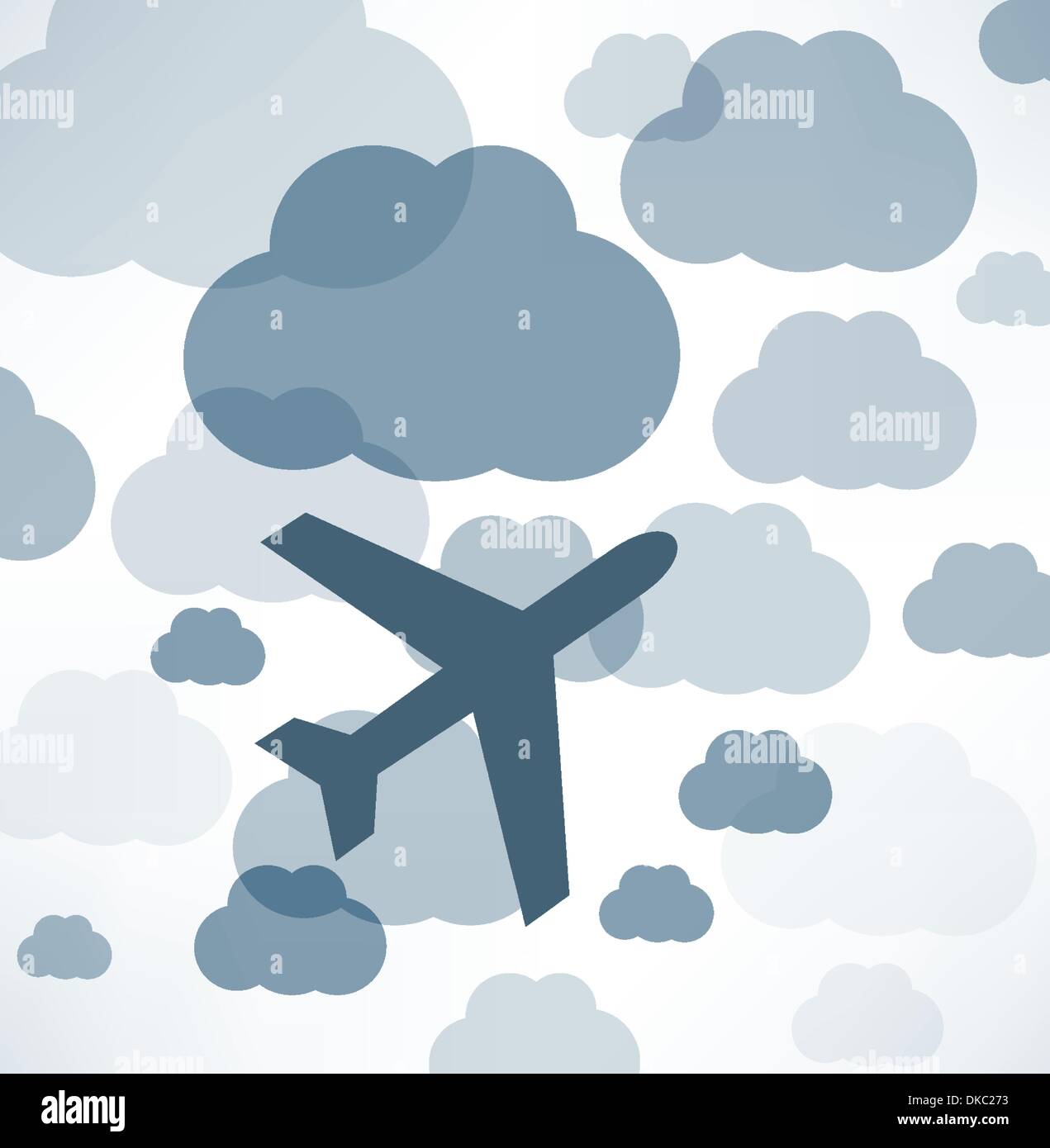 Small aircraft in sky Stock Vector Images - Alamy