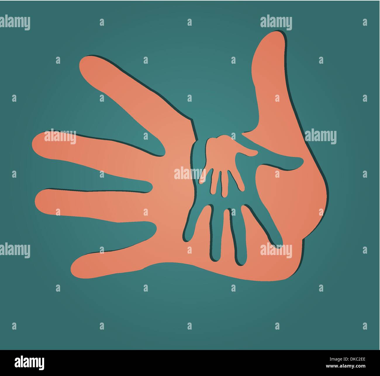 Caring hands white background Stock Vector Images - Alamy