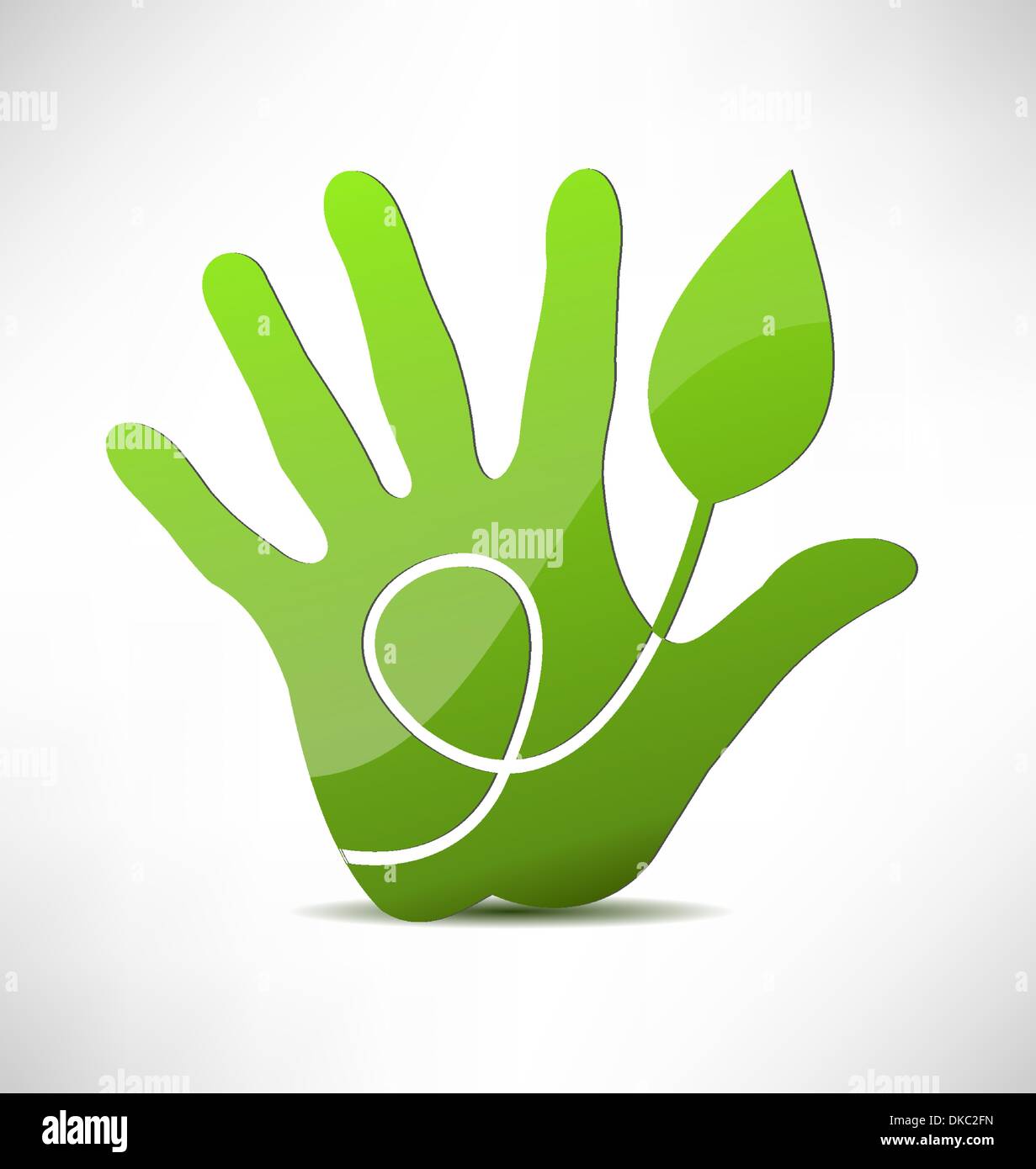 green eco hand Stock Vector Image & Art - Alamy