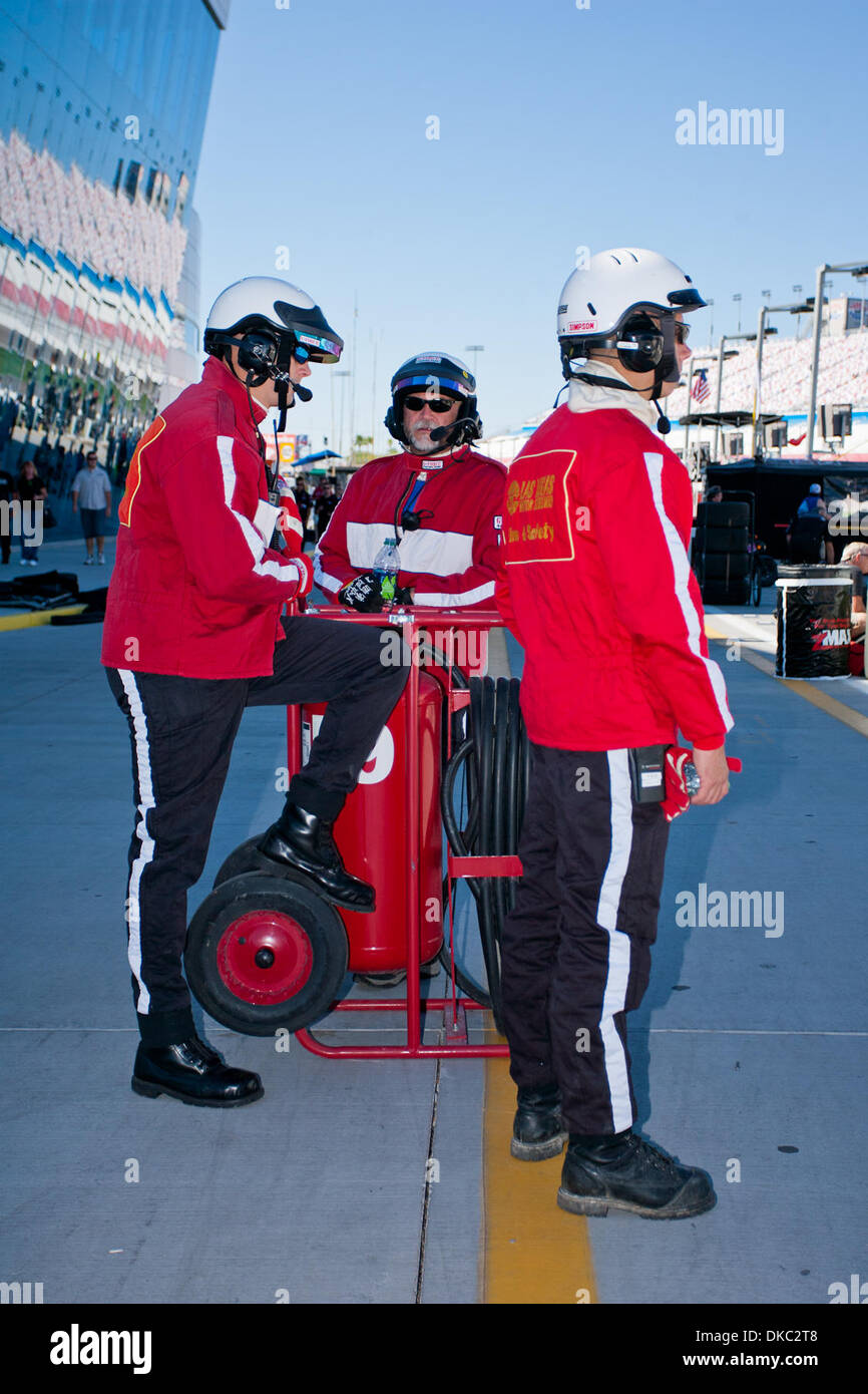 Oct. 15, 2011 - Las Vegas, Nevada, U.S - The LVMS fire safety crew ...