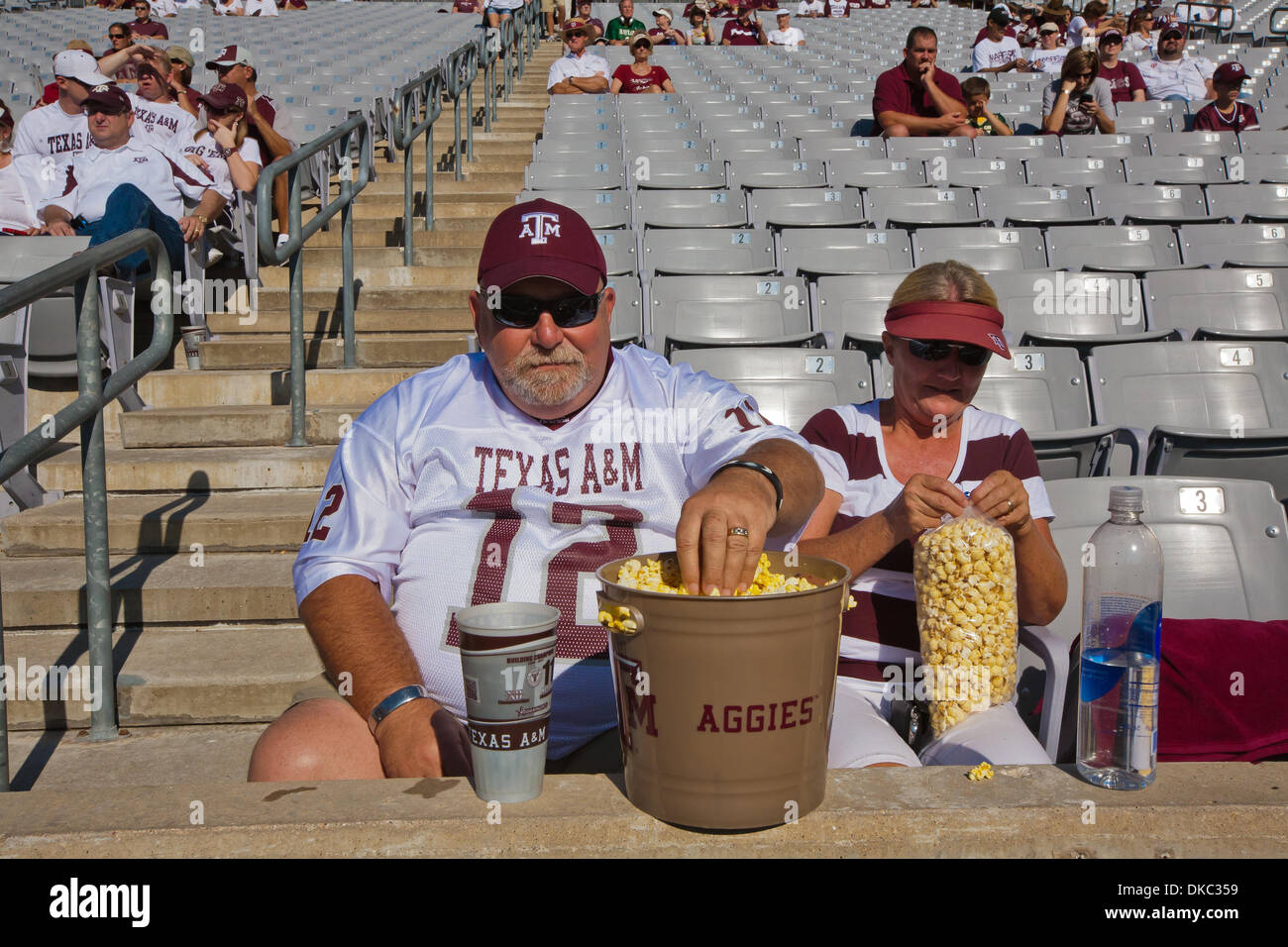 Oct. 15, 2011 - College Station, Texas, U.S - Aggie fans has his ...