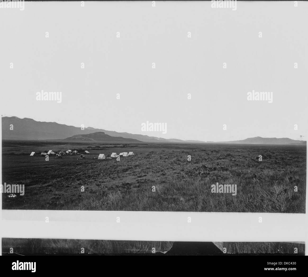 This image shows a campsite located near the head of Cache Valley, Utah ...