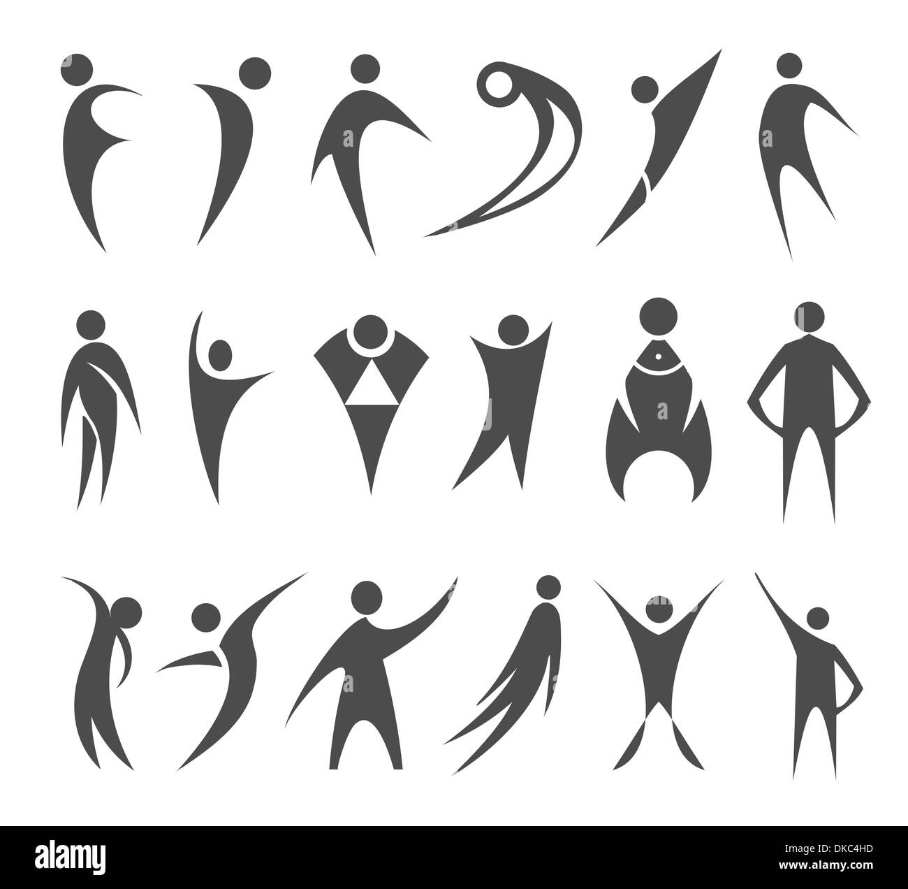 Sticker silhouette cartoon human female hi-res stock photography and ...