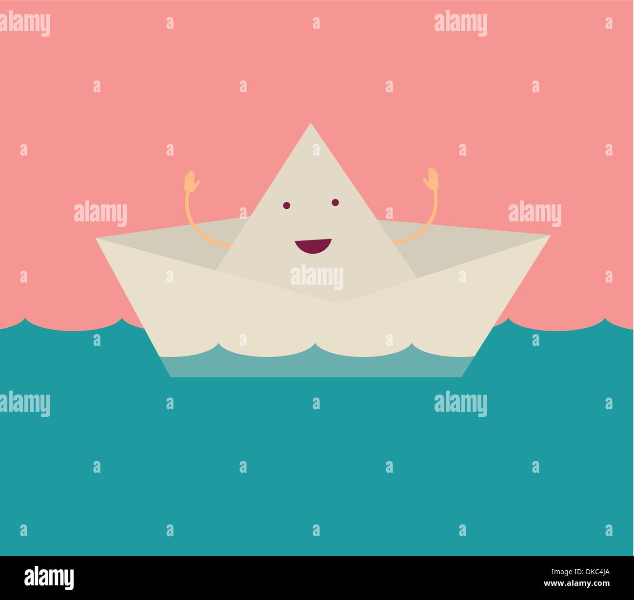 Paper boat, vector illustration Stock Vector Image & Art - Alamy
