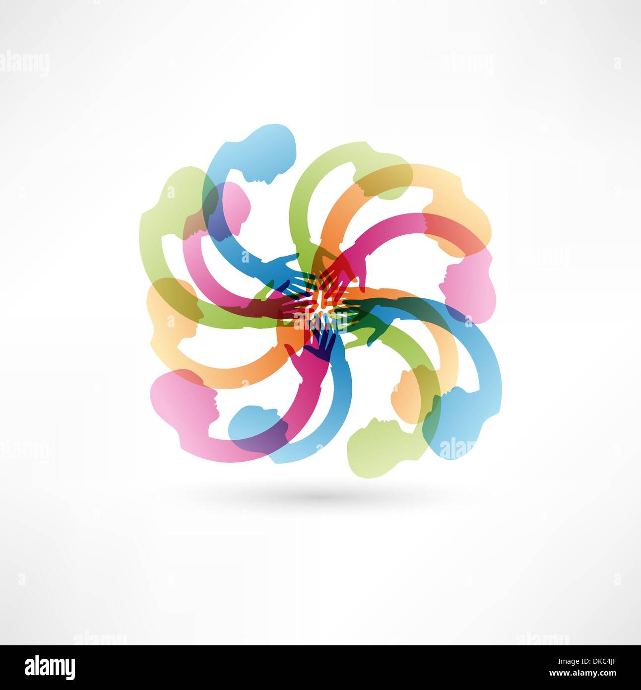 Grip hands circle Stock Vector Images - Alamy