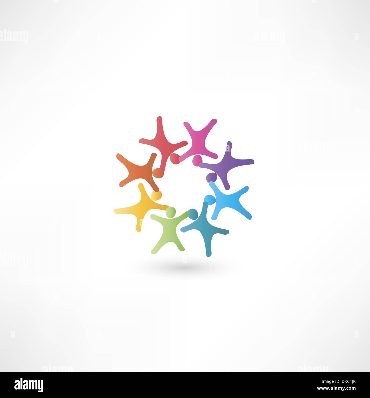 Team symbol. Multicolored people Stock Vector Image & Art - Alamy