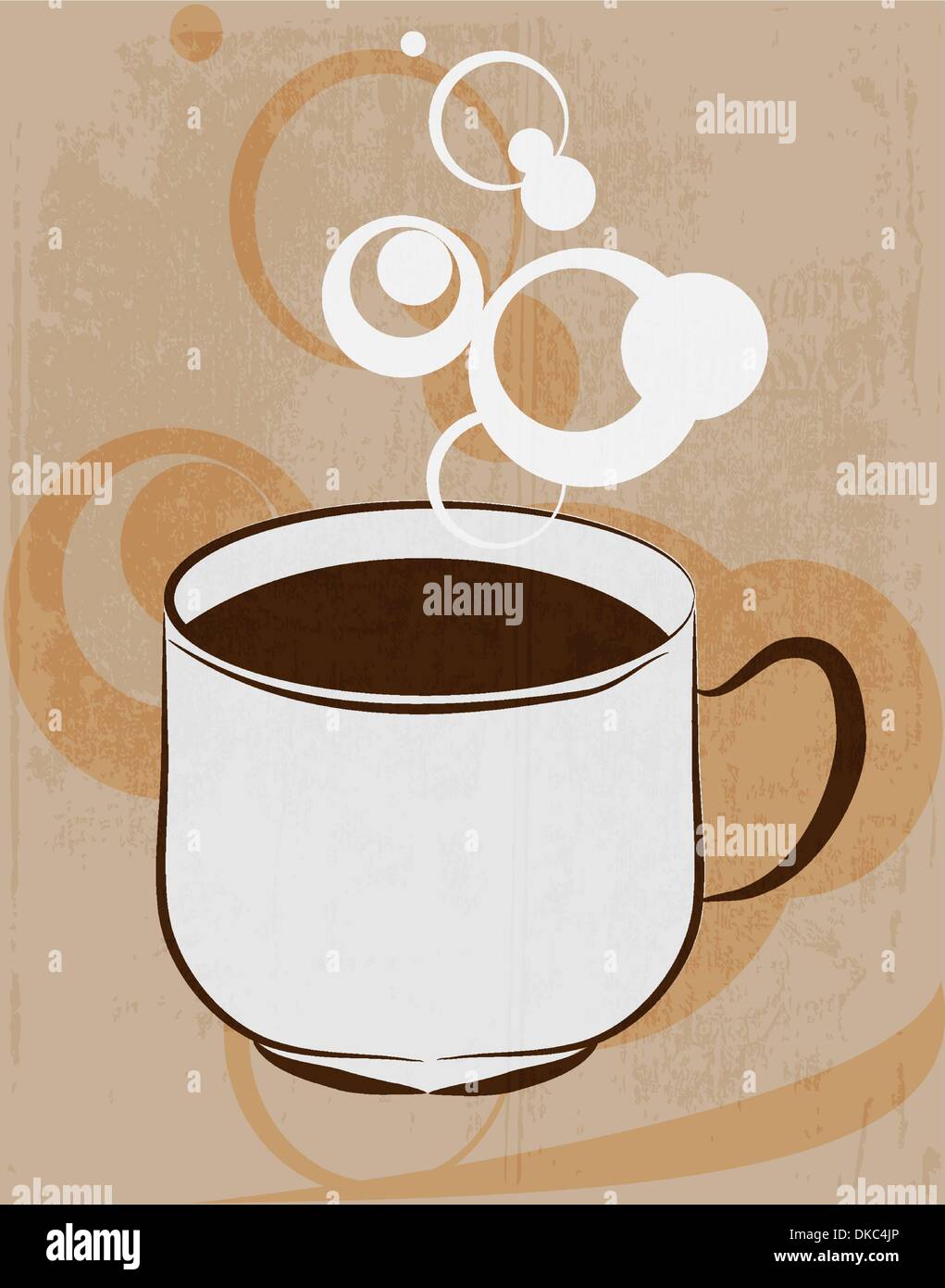 Brown roasted coffee beans smoke Stock Vector Images - Alamy