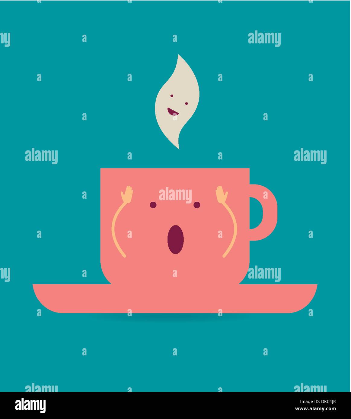 Close up hot roasted coffee Stock Vector Images - Alamy