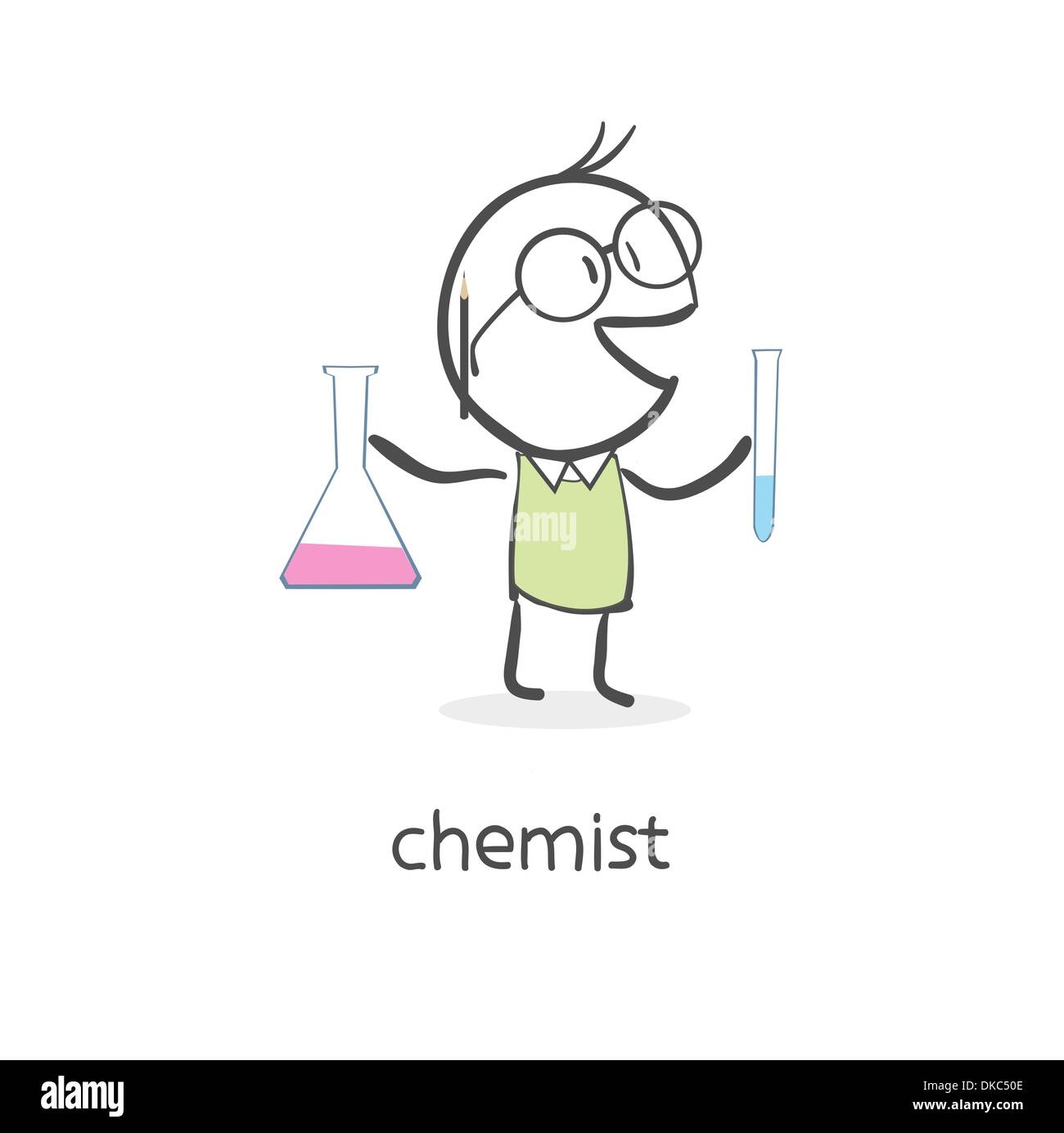 Scientist Lab Researcher Chemist Cartoon Stock Photos & Scientist Lab ...