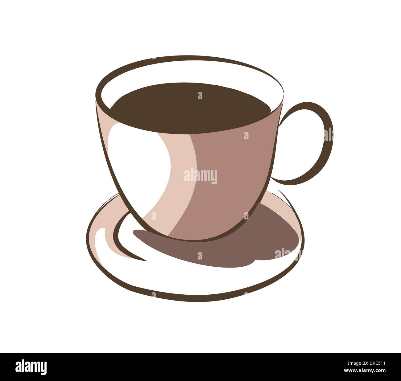 Cup coffe on table Stock Vector Images - Alamy