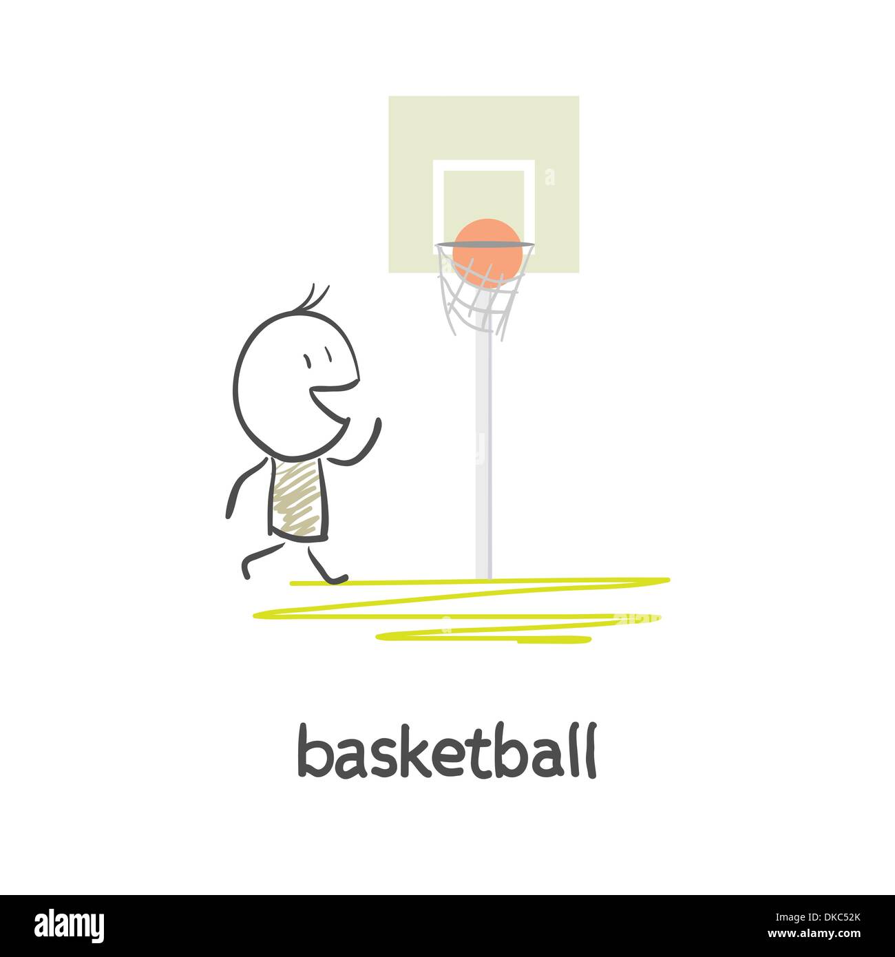 Cartoon man basketball hi-res stock photography and images - Alamy