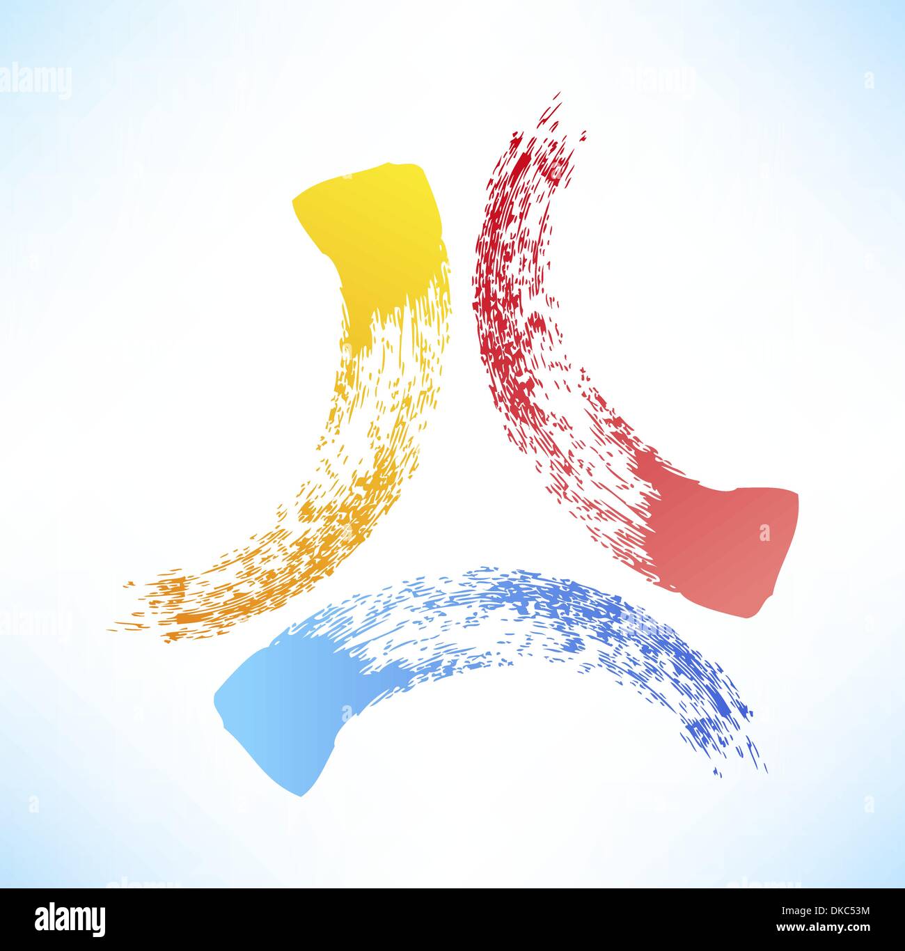 Brushstroke. Abstract symbol of the triad Stock Vector Image & Art - Alamy