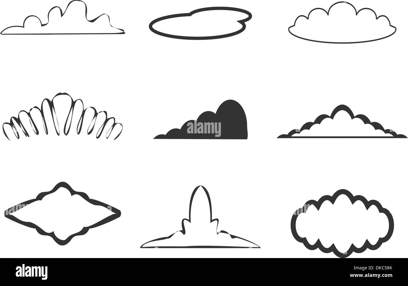 Cloud sign symbol nice set hi-res stock photography and images - Alamy