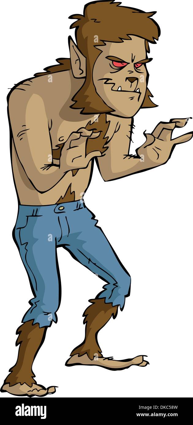 Werewolf on a white background vector illustration Stock Vector Image ...