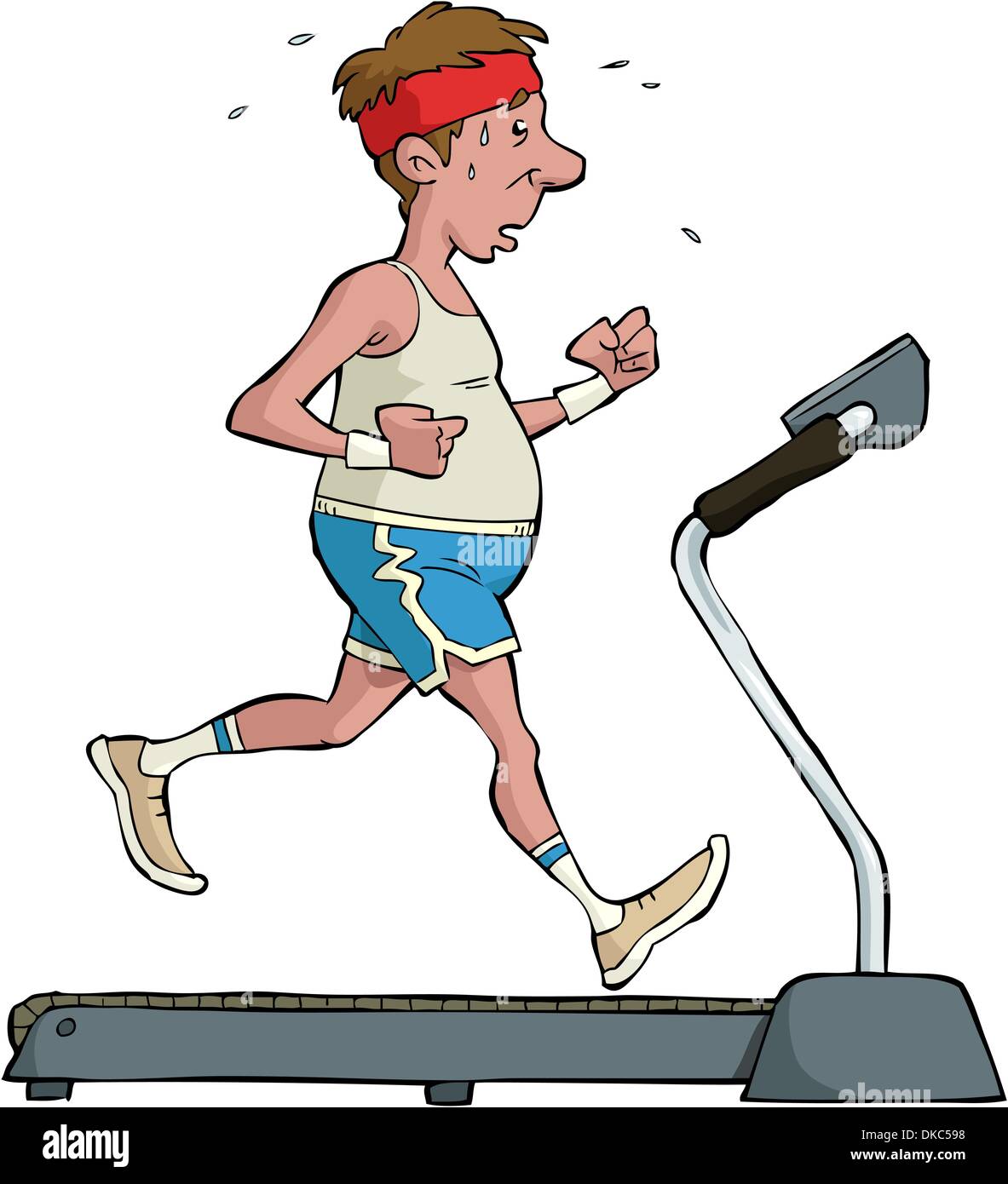 A man on a treadmill vector illustration Stock Vector Image & Art - Alamy