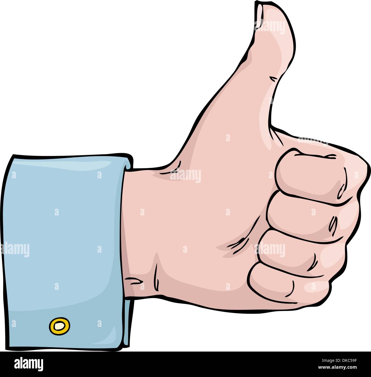 Cartoon excellent hand gesture Stock Vector Images - Alamy