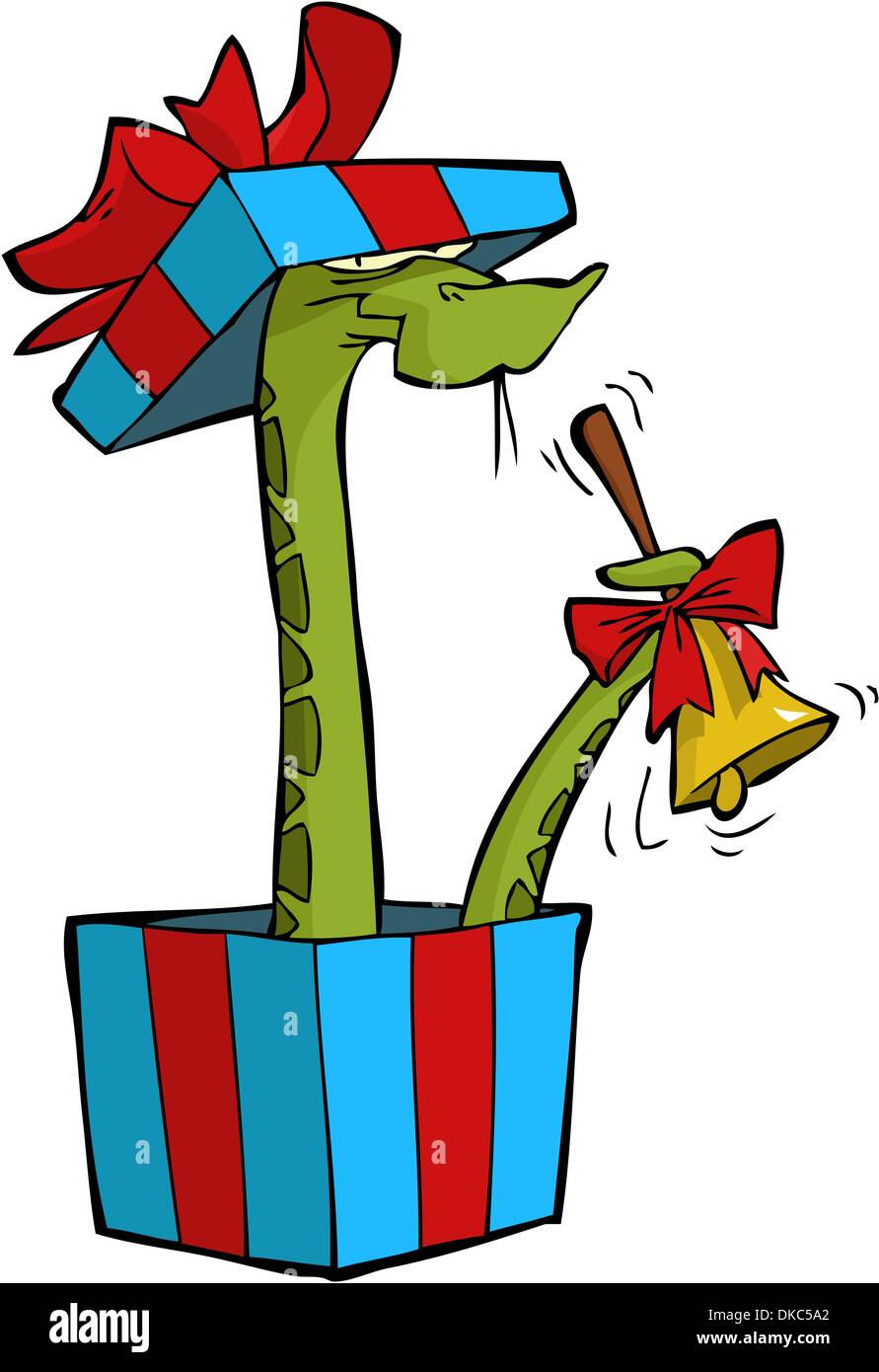 Snake from a gift box vector illustration Stock Vector Image & Art - Alamy