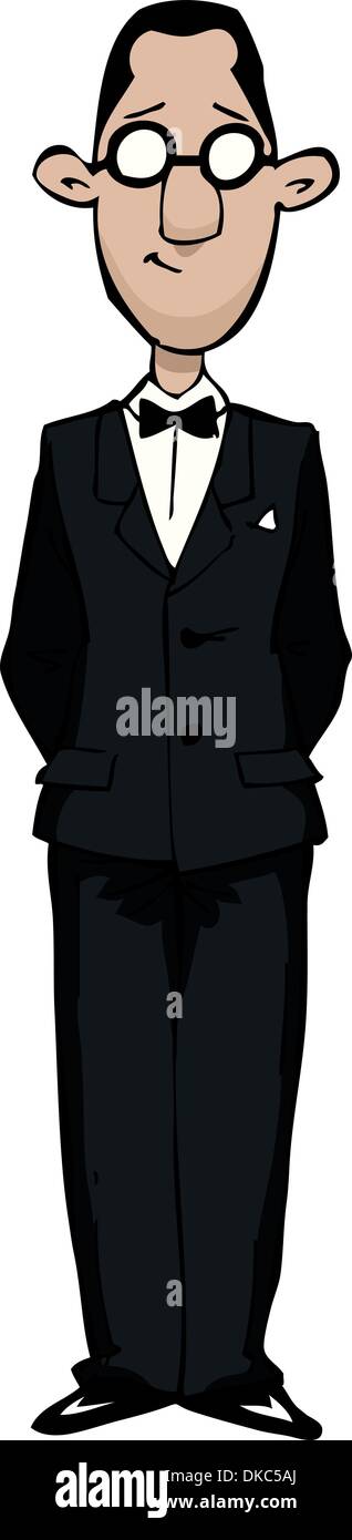 Cartoon retro man with glasses vector illustration Stock Vector Image ...