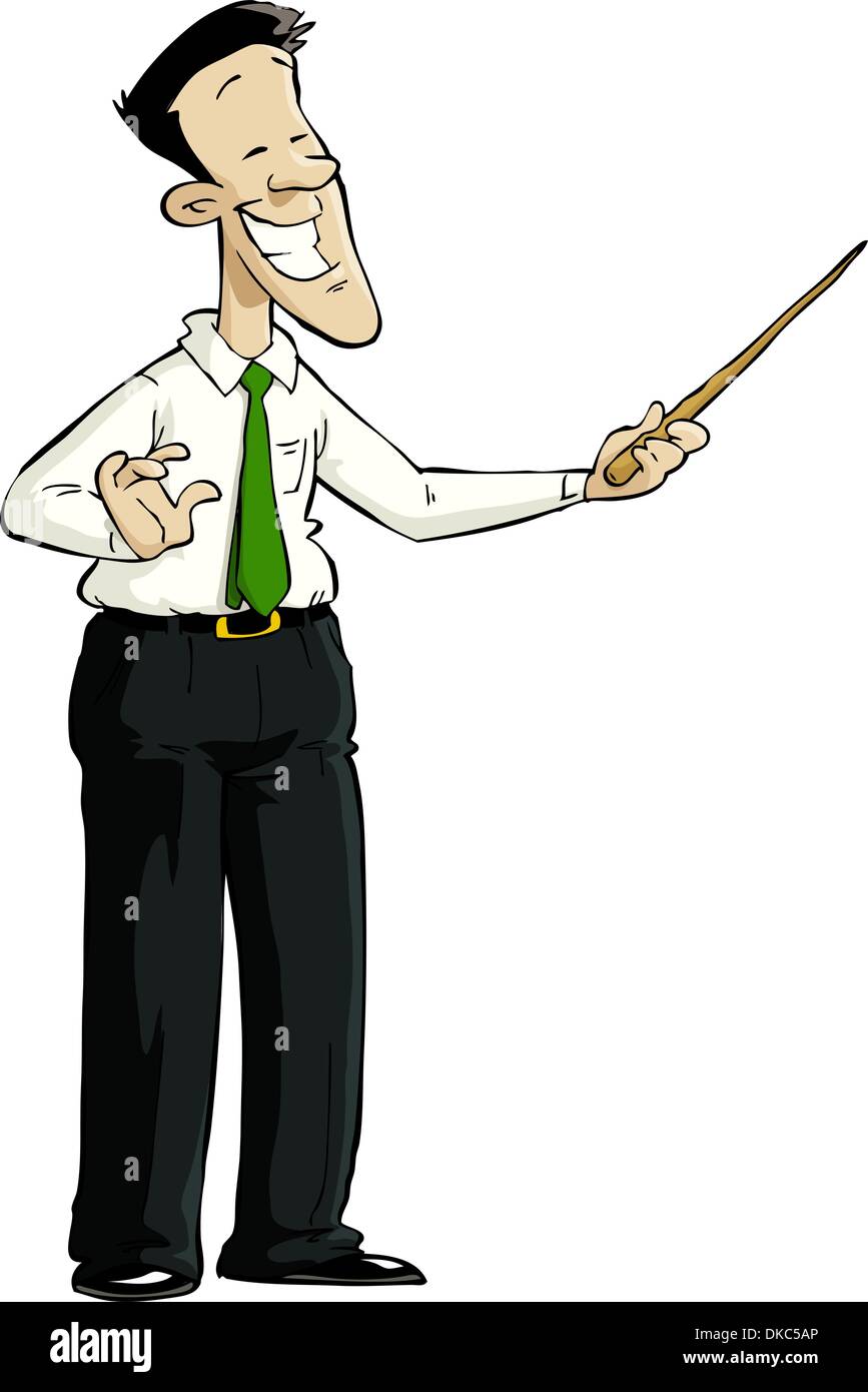 A man with a pointer vector illustration Stock Vector Image & Art - Alamy