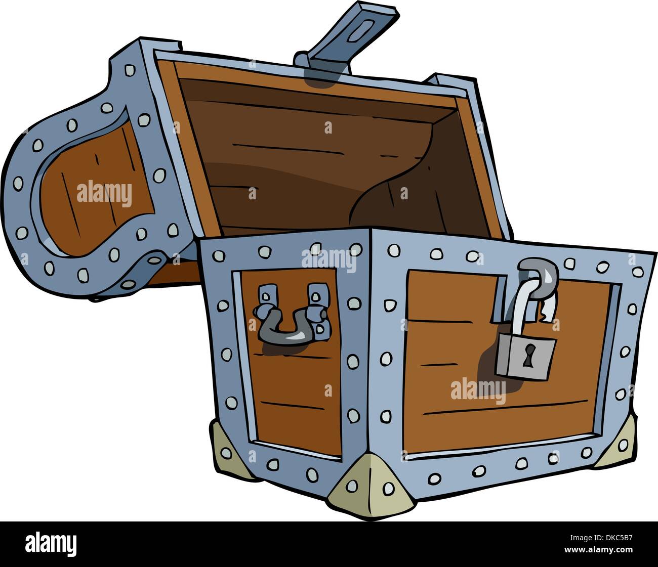 Open the chest on a white background vector illustration Stock Vector ...