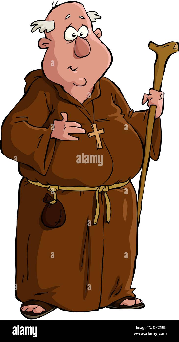 Monk on a white background vector illustration Stock Vector Image & Art ...
