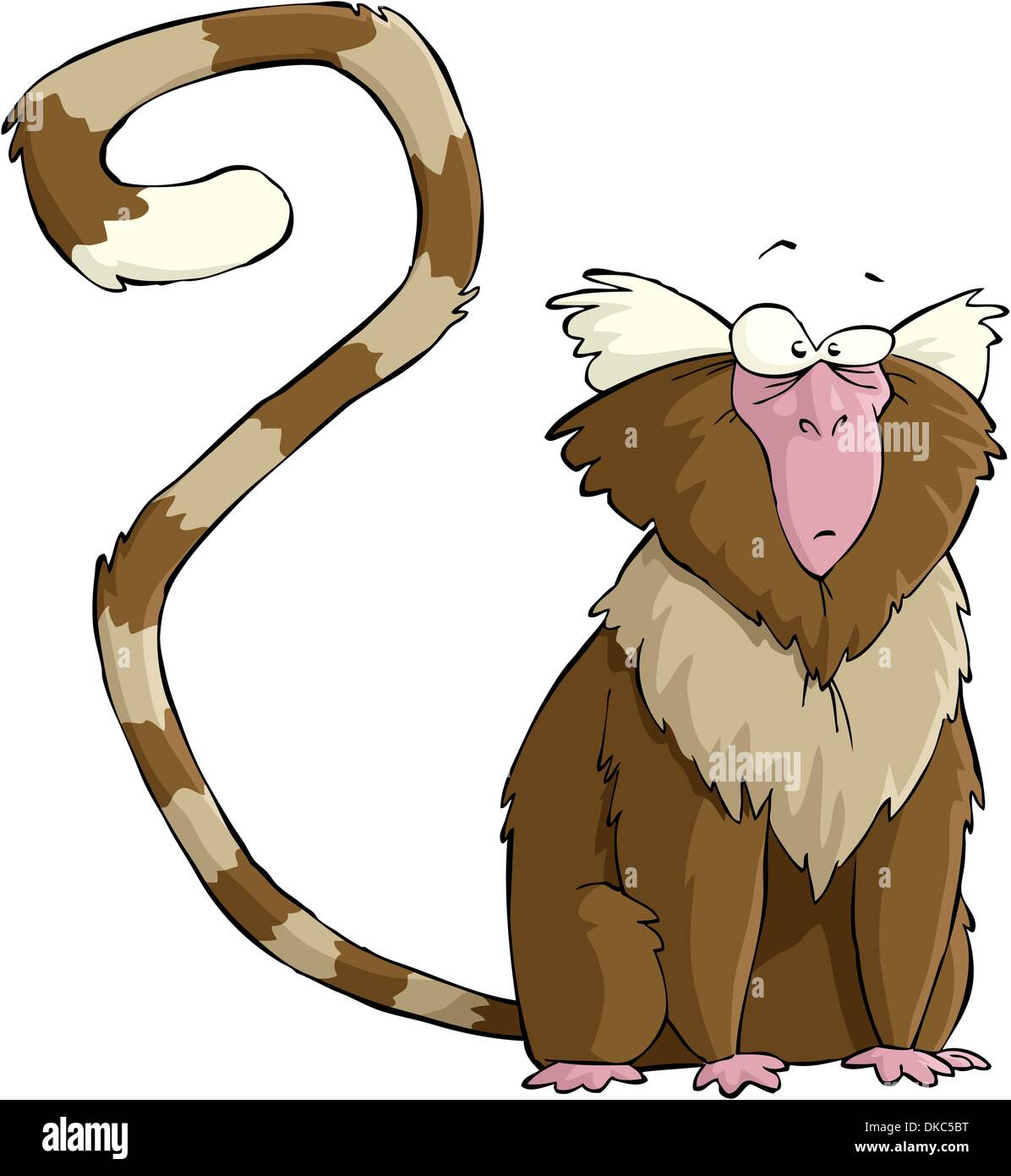Monkey on a white background vector illustration Stock Vector Image ...