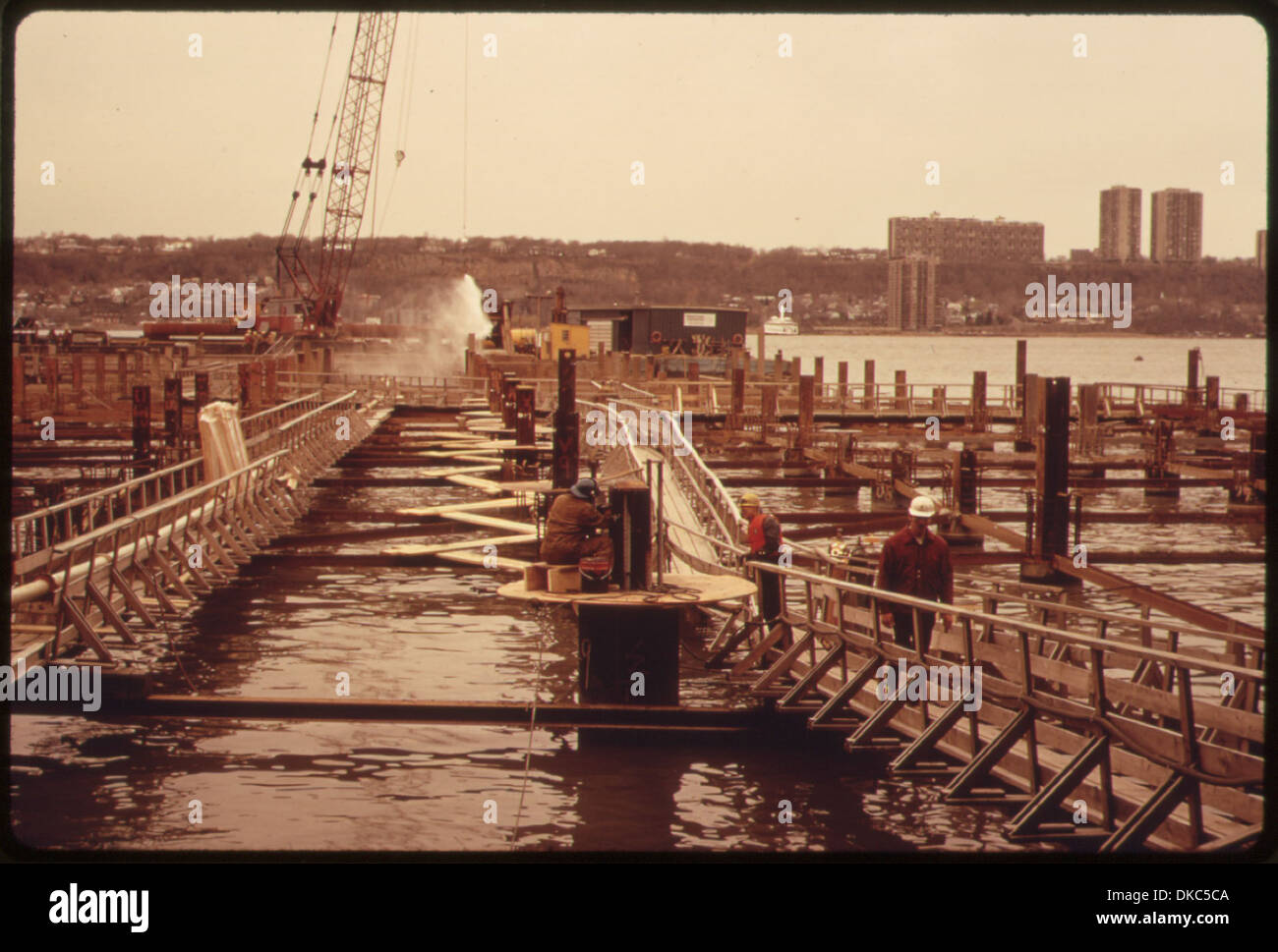This image captures the ongoing construction of the North River Sewage ...