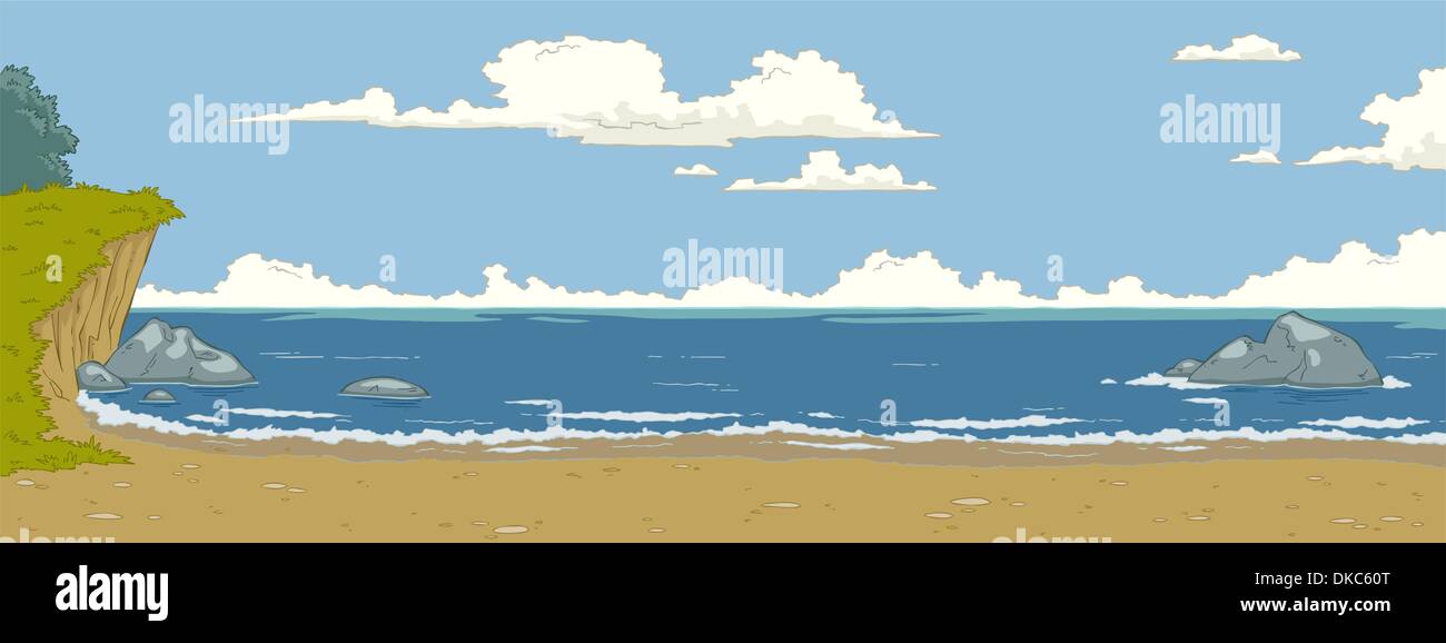 The natural landscape cartoon background vector illustration Stock ...
