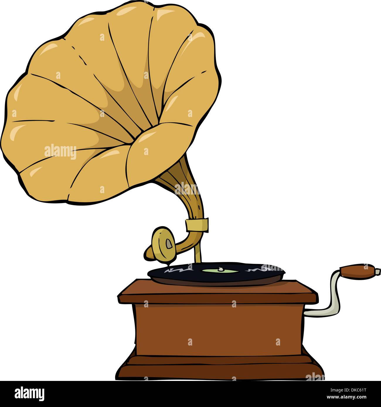 Gramophone on a white background vector illustration Stock Vector Image ...