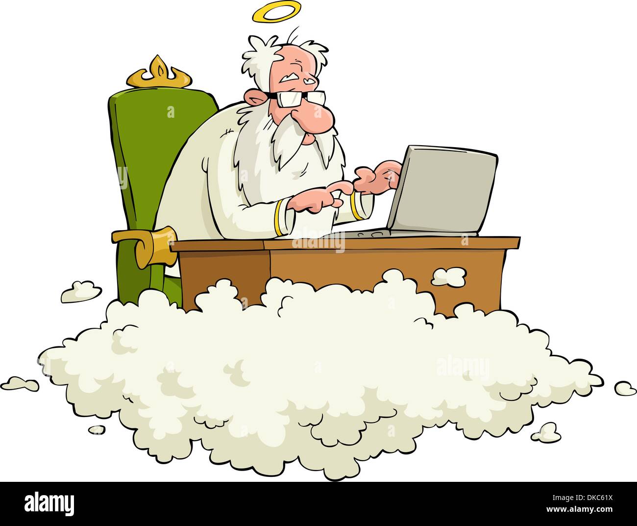 God works for the laptop vector illustration Stock Vector Image & Art ...