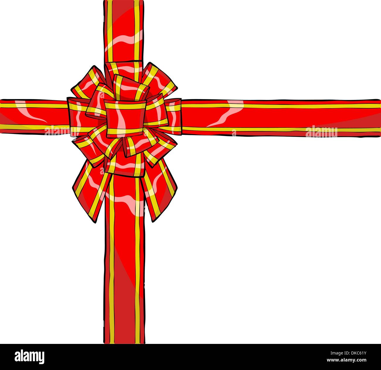 Gift ribbon with a bow vector illustration Stock Vector Image & Art - Alamy