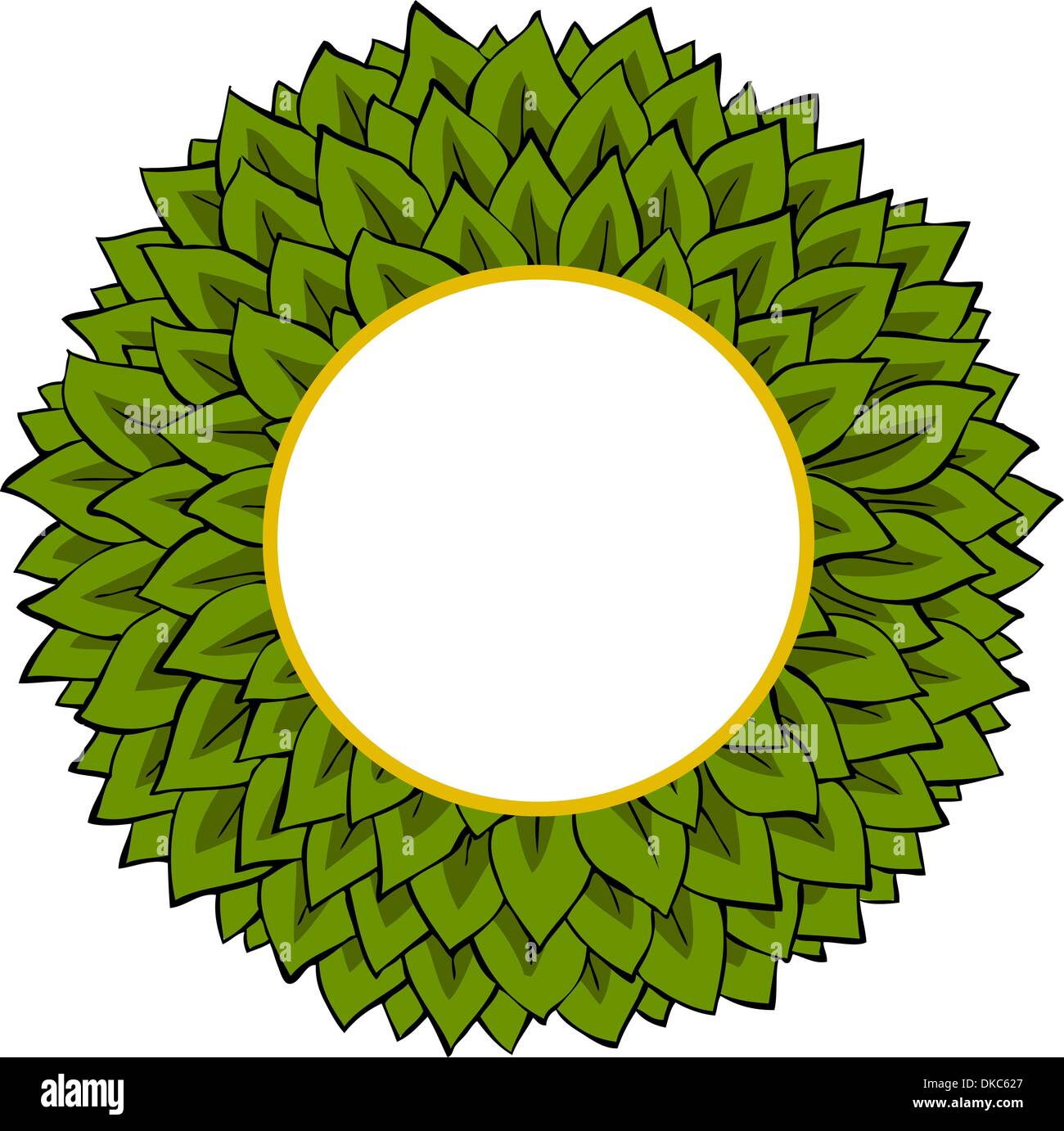 Frame of leaves on a white background vector Stock Vector Image & Art ...
