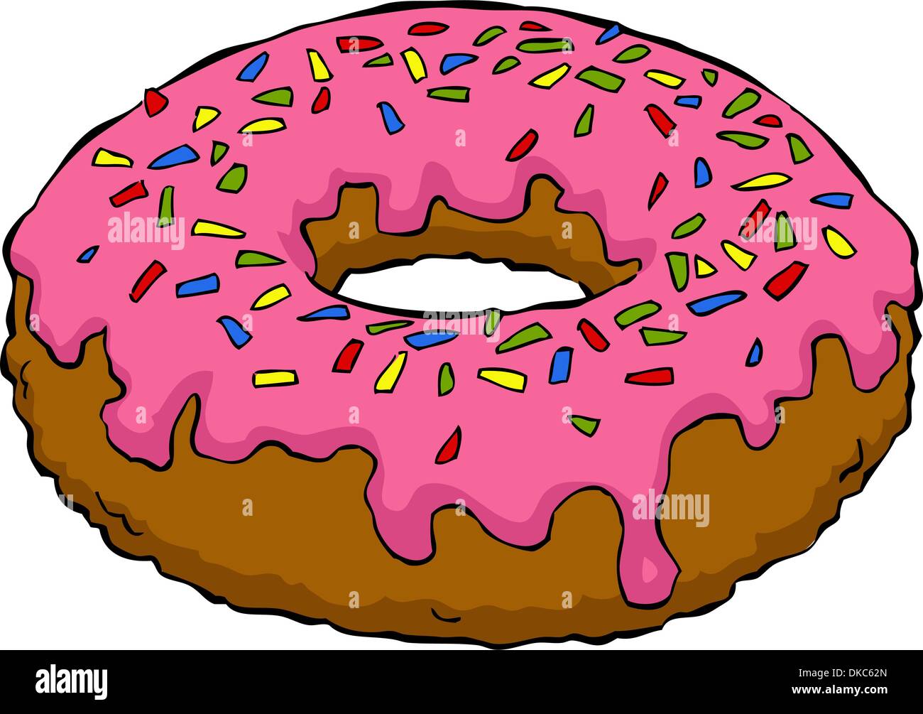 Donut on a white background vector illustration Stock Vector Image ...