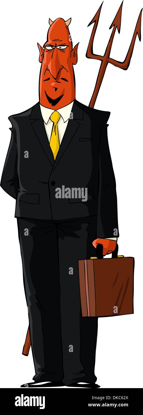 Devil on a white background vector illustration Stock Vector Image ...