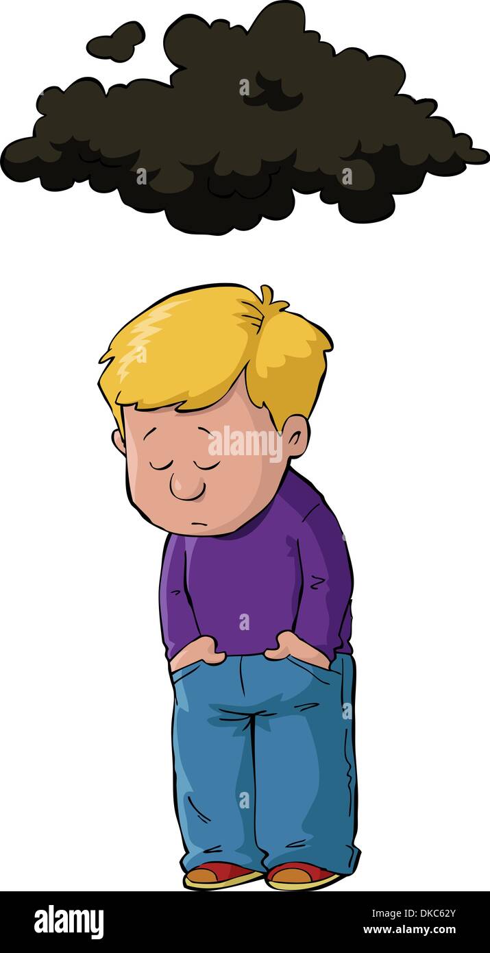 The desperate boy on a white background vector Stock Vector Image & Art ...